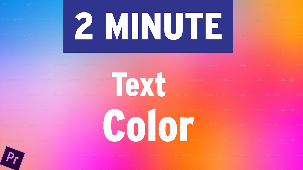 Premiere Pro - How to Change Text Color | How To Adobe - YouTube