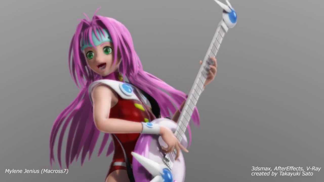 Mylene Jenius (Macross7) CG model turntable - YouTube