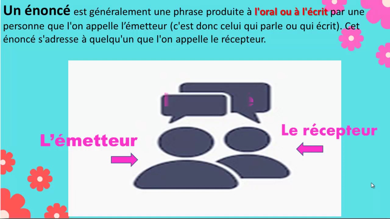 L'énonciation 1 : La situation d'énonciation et ses indices . - YouTube