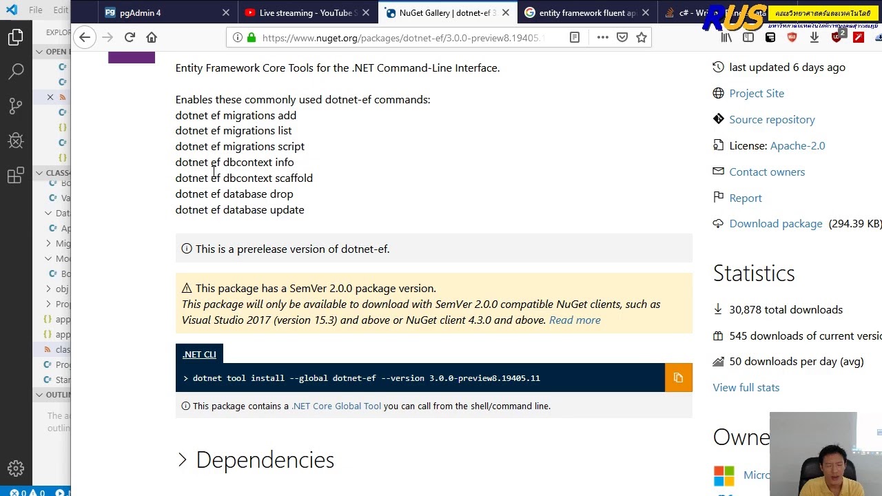 Web Service Technology 1 2562 7 Entity Framework Core Fluent Api Youtube