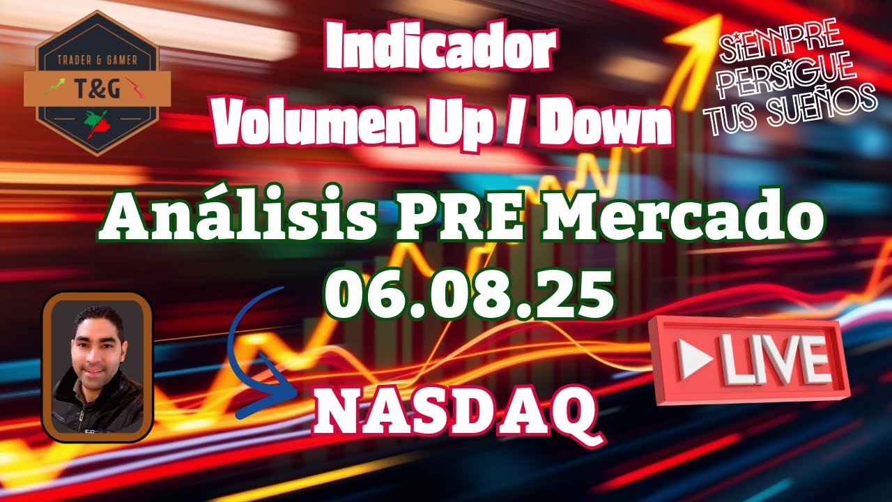 ** Trading en VIVO ** Analisis del Pre Mercado NASDAQ (NQ / MNQ) 06.08.25 - T&G (VIDEO 290 ...