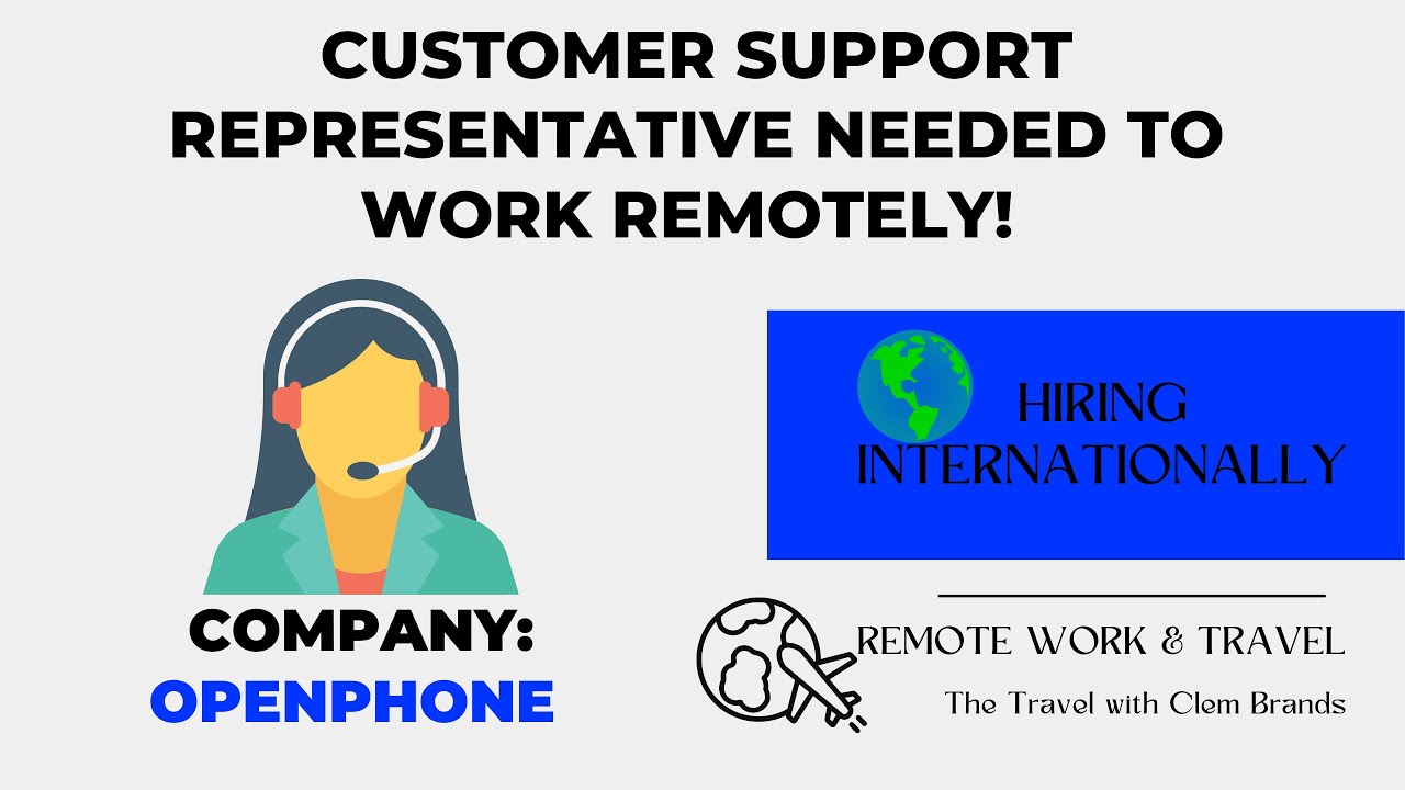 CUSTOMER SUPPORT REPRESENTATIVE NEEDED TO WORK REMOTELY/International ...