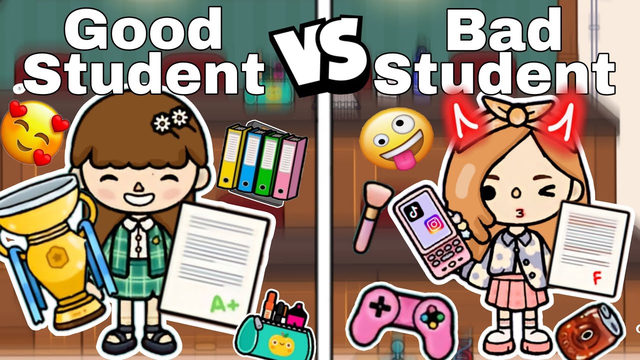 GOOD Student 📚Vs BAD Student 📱🎮😈(Toca world Life) - YouTube