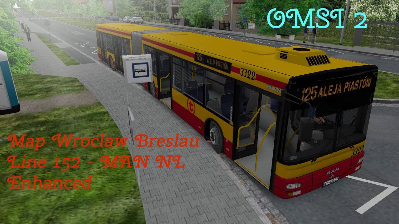 OMSI 2 - Map Wroclaw Breslau - Line 152 - MAN NL Enhanced - YouTube