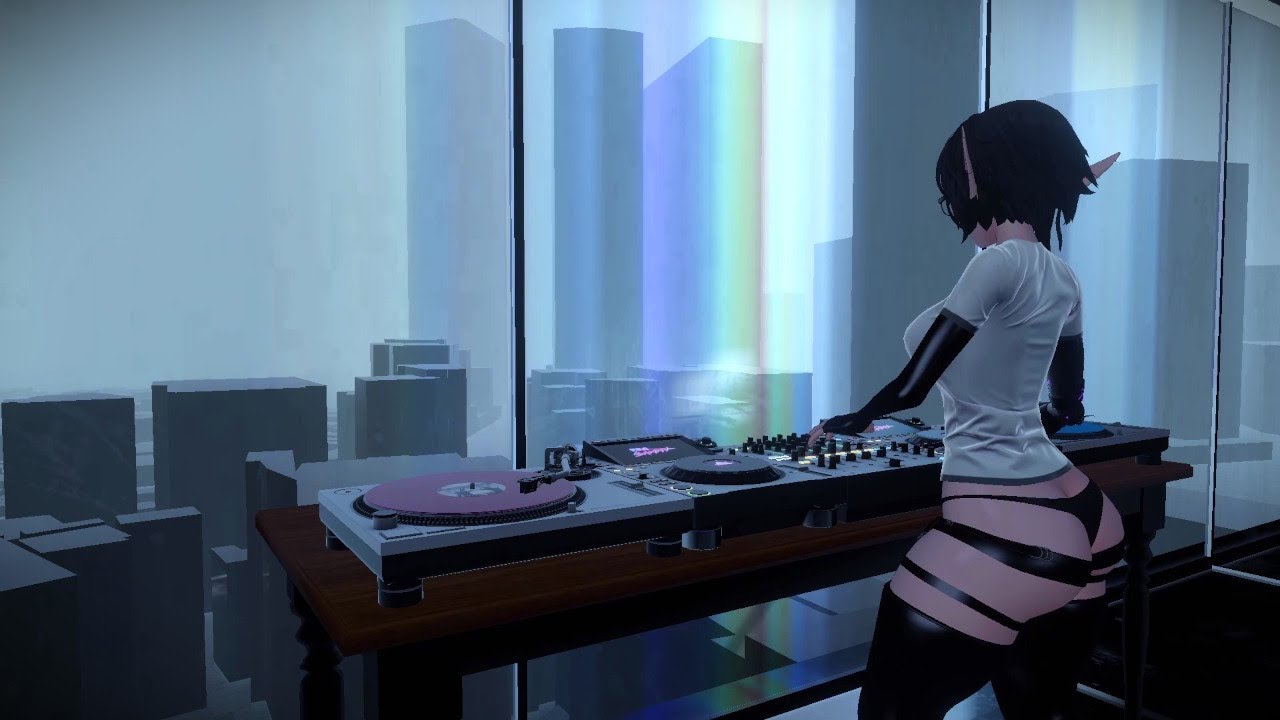 Hard techno in the future. VRChat DJ hard techno set in VR. - YouTube