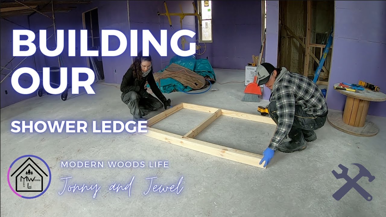 Building a LEDGE in our shower | CUSTOM - YouTube