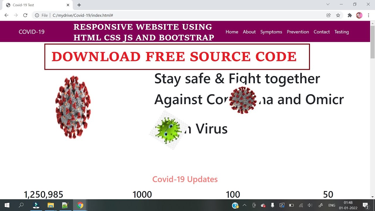 Responsive Website Design HTML CSS JS Bootstrap || Free Source Code ...