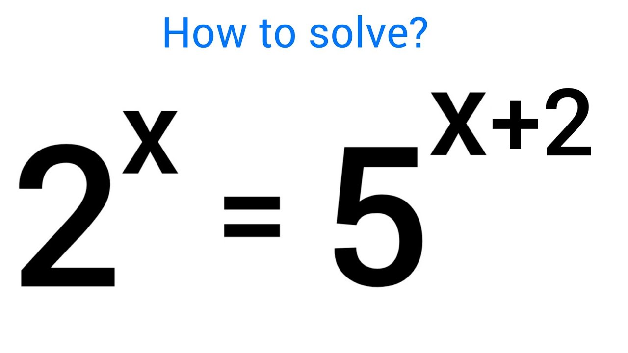 An easy exponential equation - YouTube