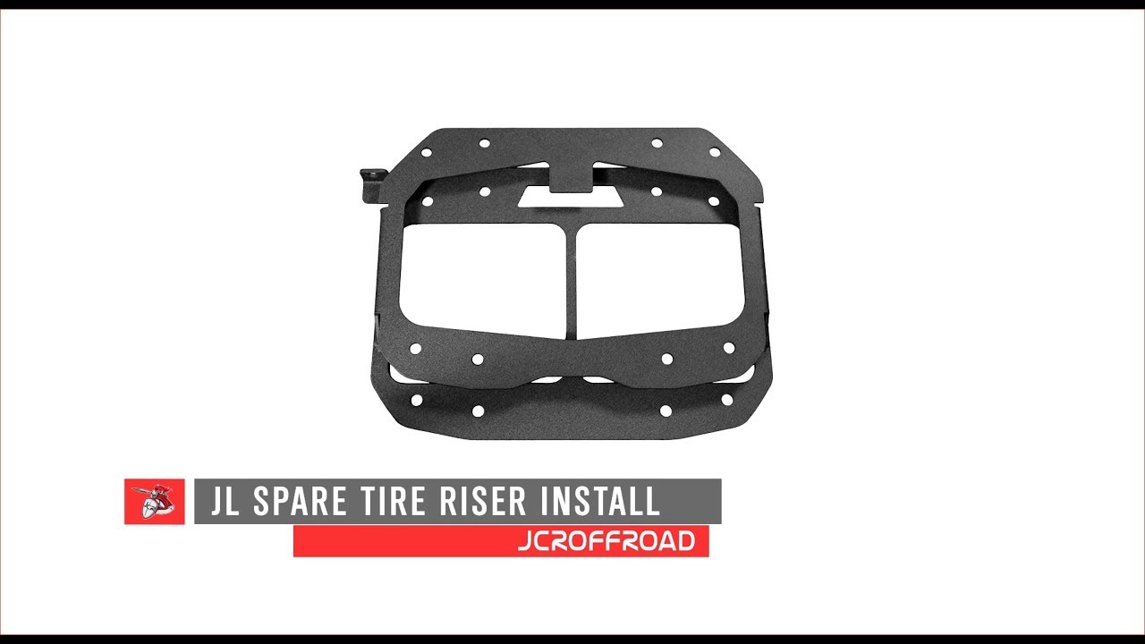 JcrOffroad | JL Wrangler Tire Carrier Riser Installation - YouTube