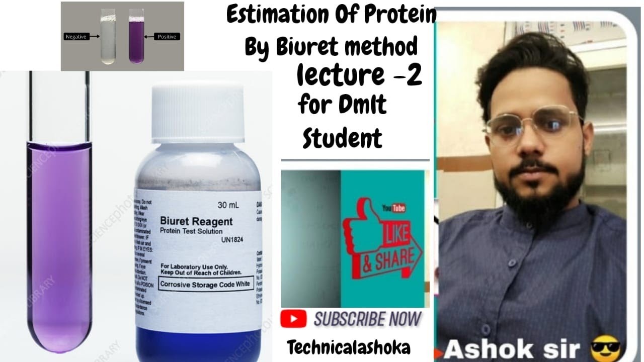 Estimation of protein by biuret method-procedure , calculation and ...