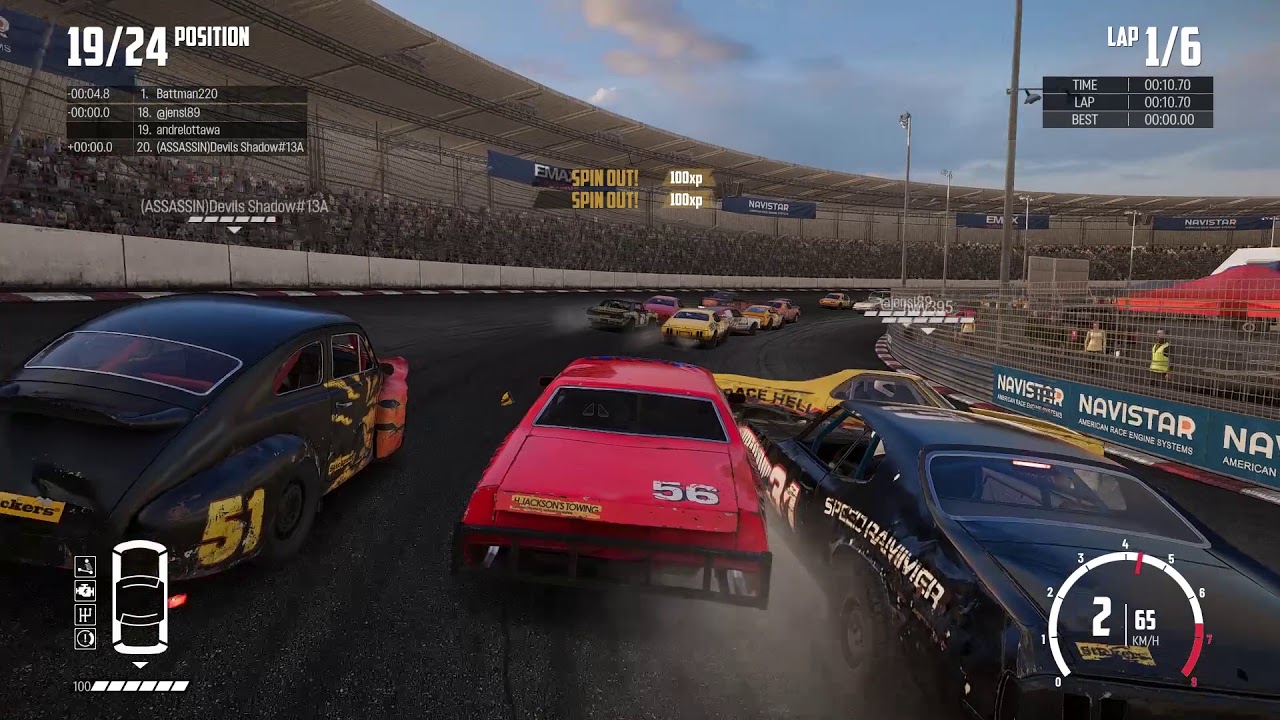 WreckFest Racing Episode 18 Hilltop Stadium NASCAR style racing - YouTube