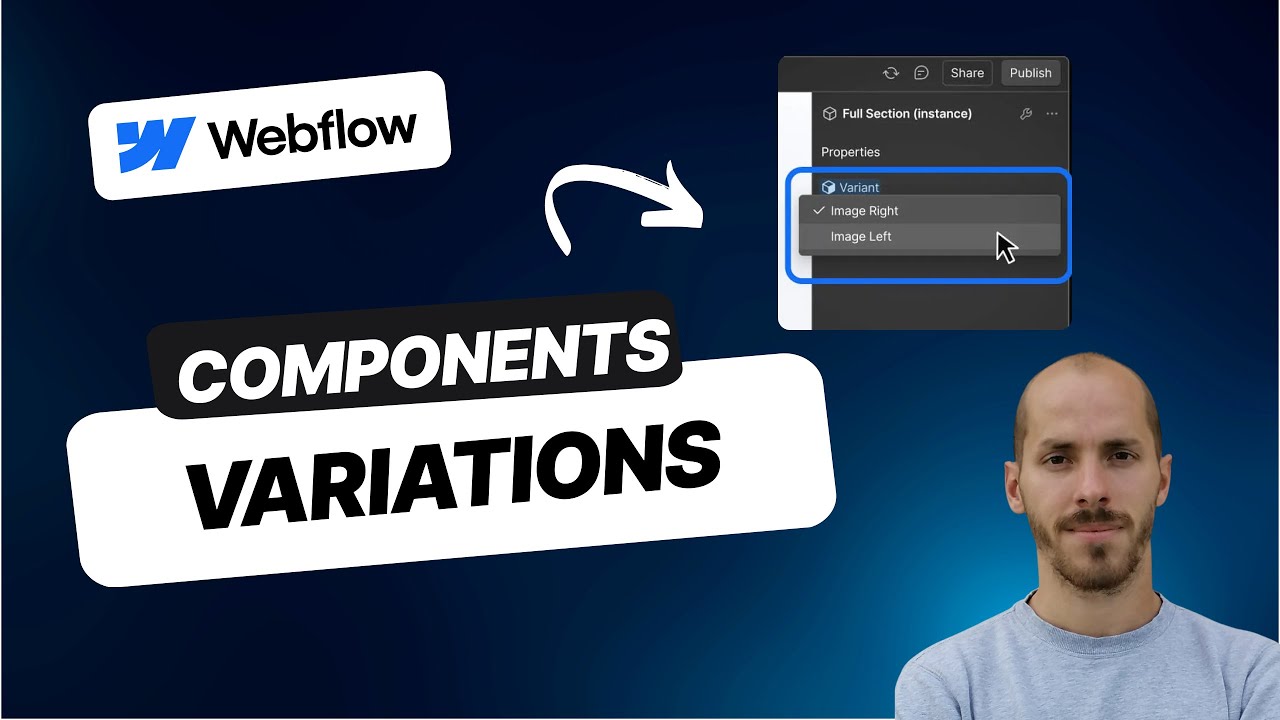 Webflow - Exploration des Variations de Component - YouTube
