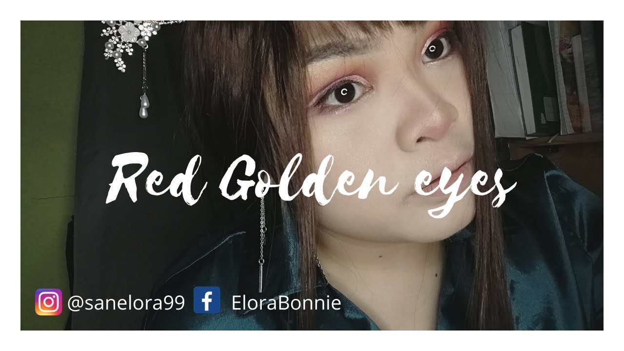 RED GOLDEN EYES MAKEUP - YouTube