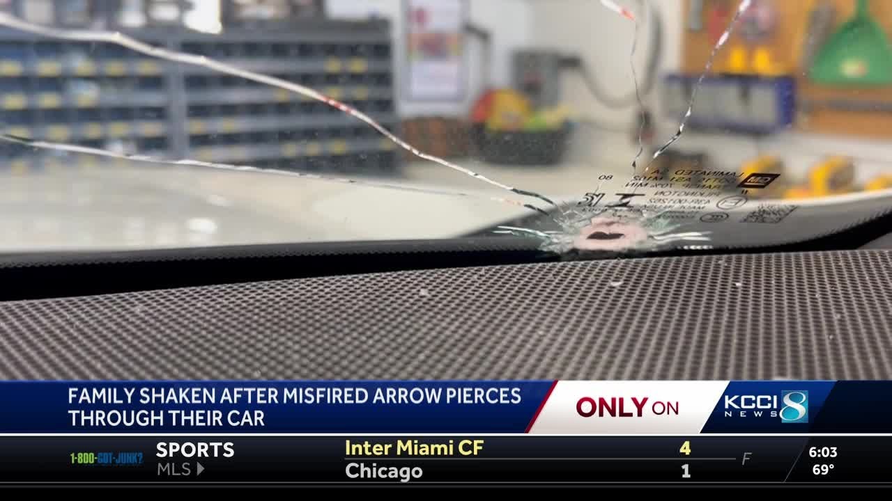 Errant arrow from target-shooting archer strikes car in Norwalk - YouTube