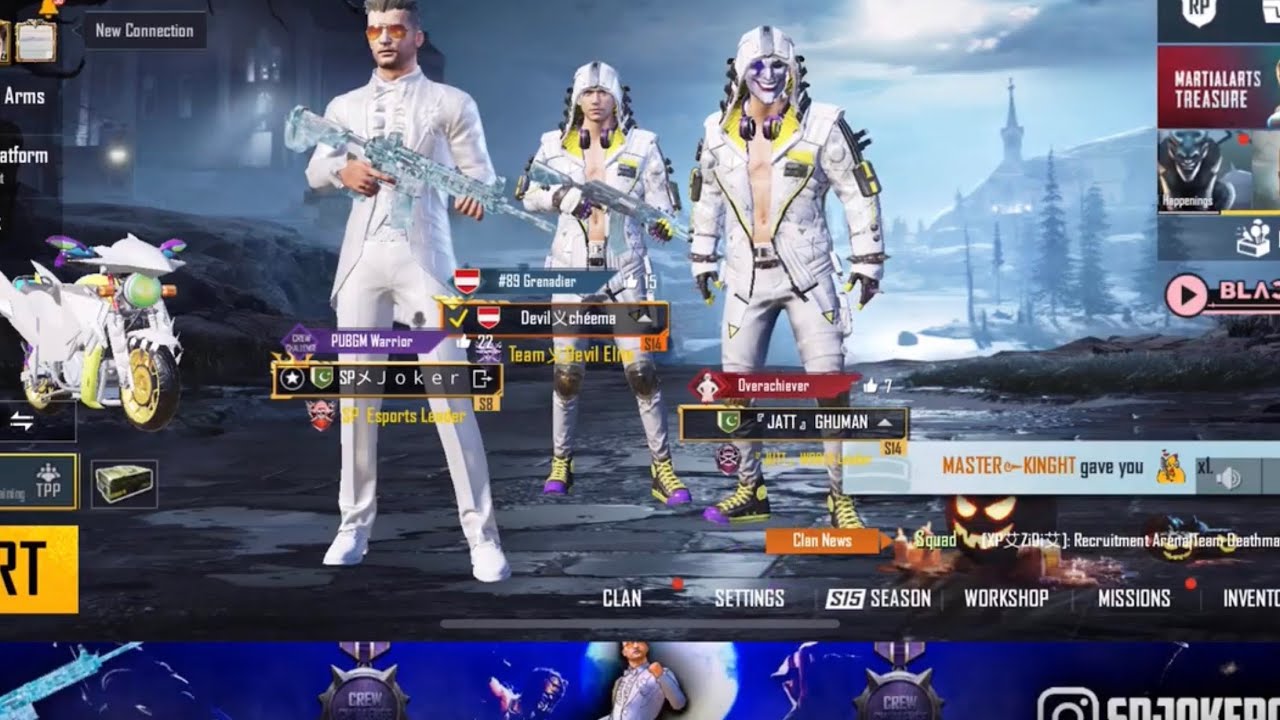 pubg mobile Live \devil Cheema Devil Arash sp joker jatt ghuman - YouTube