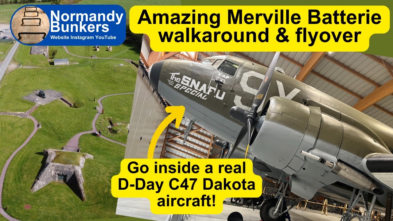 GO INSIDE D-DAY AIRCRAFT AT AMAZING MERVILLE BATTERIE IN NORMANDY - YouTube