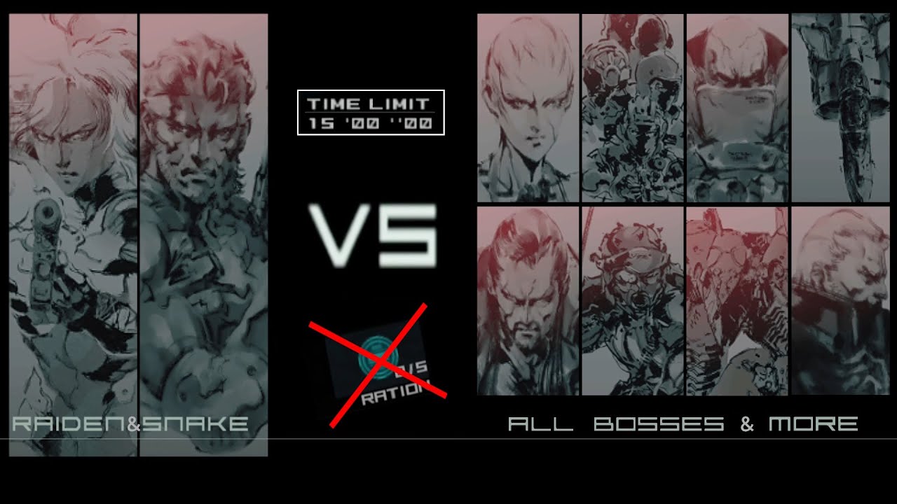 MGS2 - Boss Survival (Hard, Non-Lethal, No Rations Used, Sub 15-minute ...