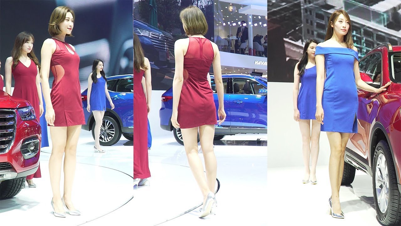 4K 2018廣州車展 레이싱모델 Racing Model HAVAL車模01 auto show 모터쇼 モーターショー - YouTube