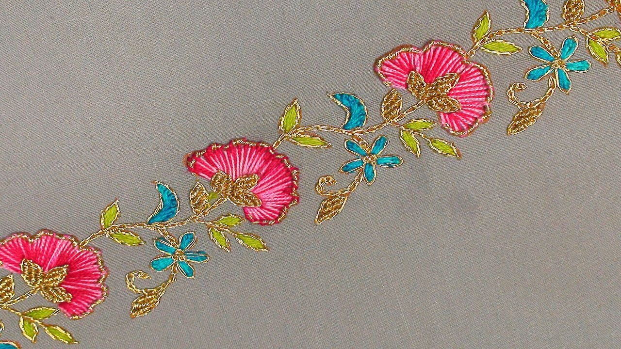 Get Creative with Hand Embroidery: Design a Beautiful Saree Border ...