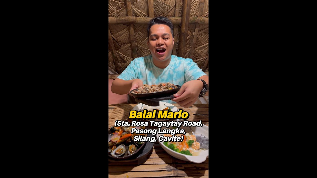 Filipino Dishes at Balai Mario Silang Cavite - YouTube