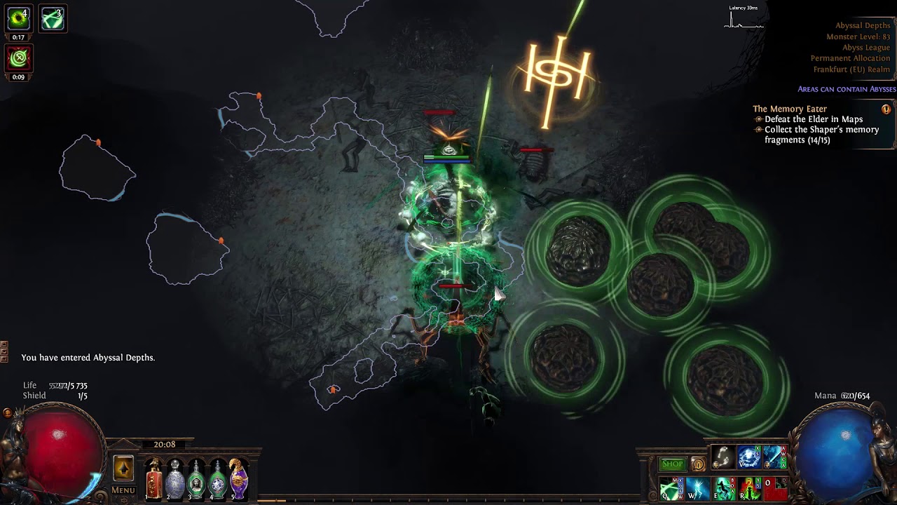 abyss league tier 15 unidentified lava lake with an abyss lich inside ...