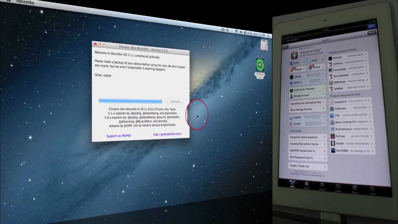 TUTORIAL : iPAD 1,2,3 Untethered Jailbreak on iOS 5.1.1 [1080p] [HD ...