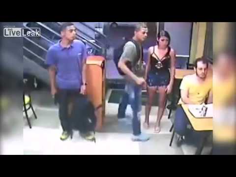 Man Continues Eating Subway Sandwich During Armed Robbery - YouTube
