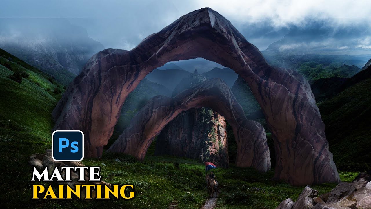 matte painting speed art | matte painting tutorials photoshop - YouTube