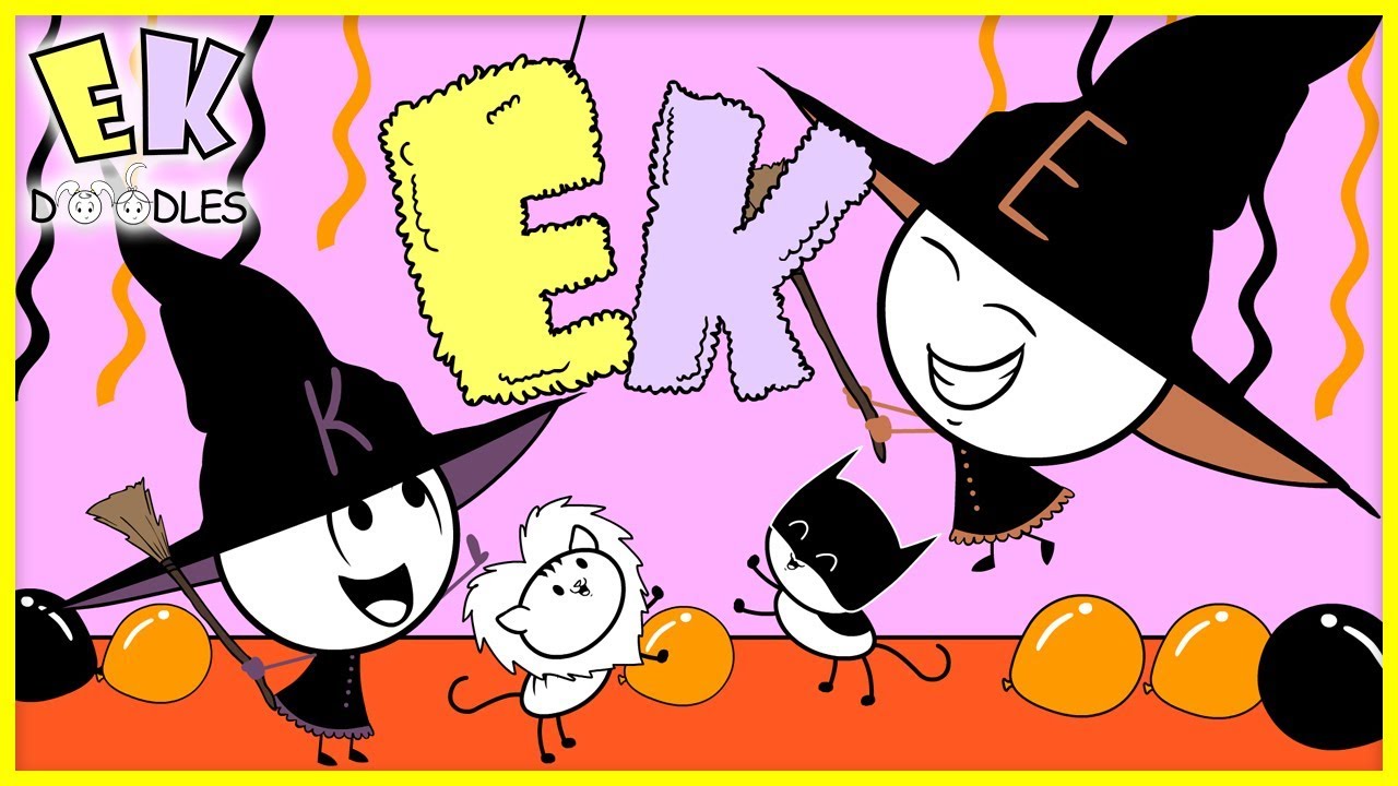 Halloween Fun Song for Kids ! Dress up and Pretend Play with EK Doodles ...