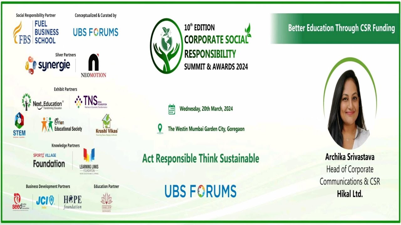 10th Edition CSR Summit & Awards 2024 - Better Education Through CSR ...