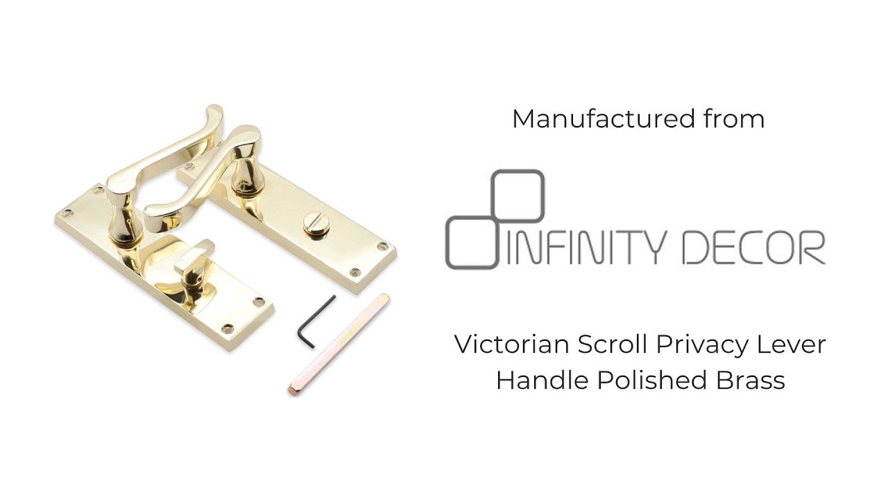 INFINITY DECOR - Victorian Scroll Privacy Lever Handle 150mm Polished ...
