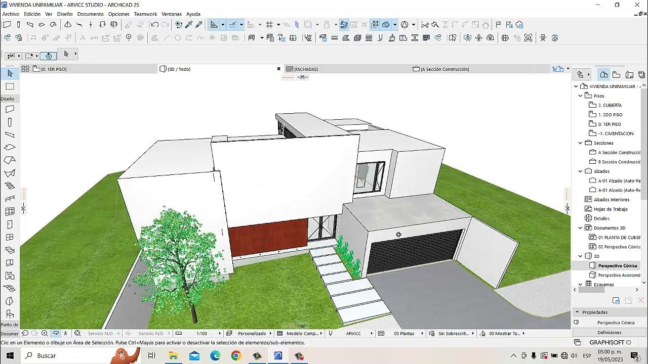 Hacer perspectivas en ArchiCAD 25 - YouTube