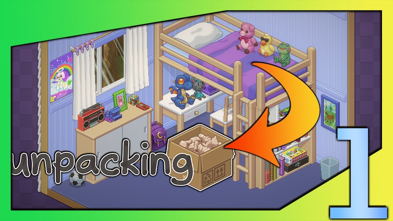 Unpacking - Let's Play Unpacking - 1 (Aesthetic Puzzle Game) - YouTube
