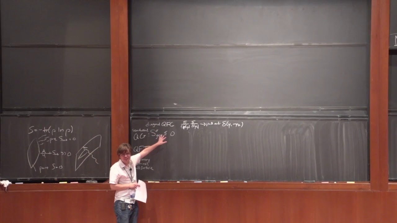 Spacetime Thermodynamics III - Aron Wall - YouTube