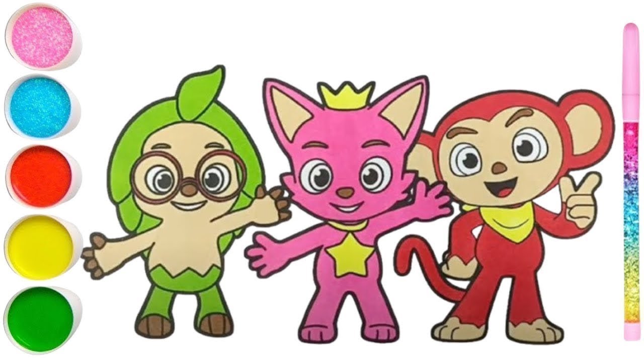 Coloring Hogi! Pinkfong | Easy Coloring Art | for Kids - YouTube