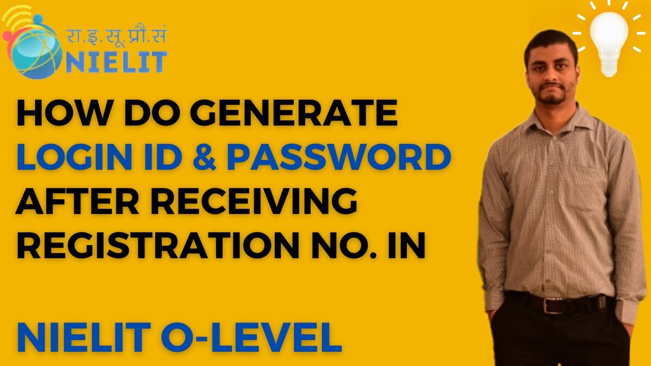 How to create Login ID and Password after receiving Registration No ...