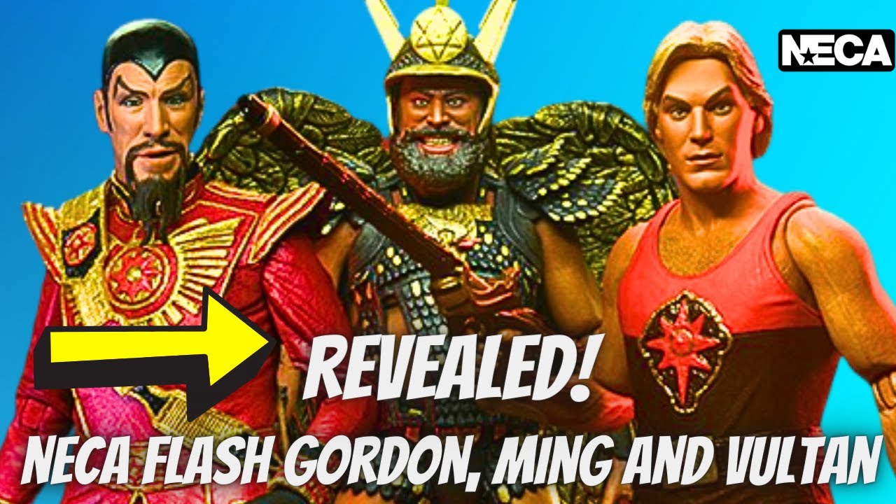 NECA Flash Gordon, Ming The Merciless & Vultan Figures Revealed!! - YouTube