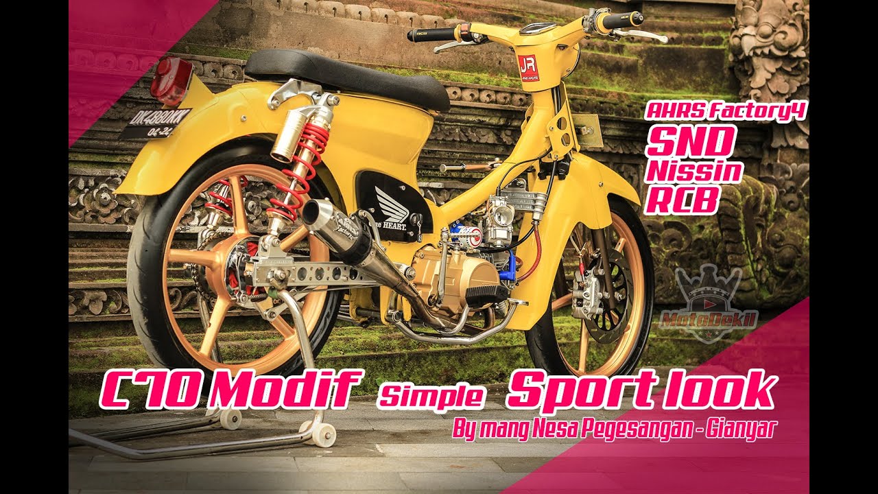 Full Review Honda C70 Modifikasi Sport Look by Mang Nesa Pegesangan ...