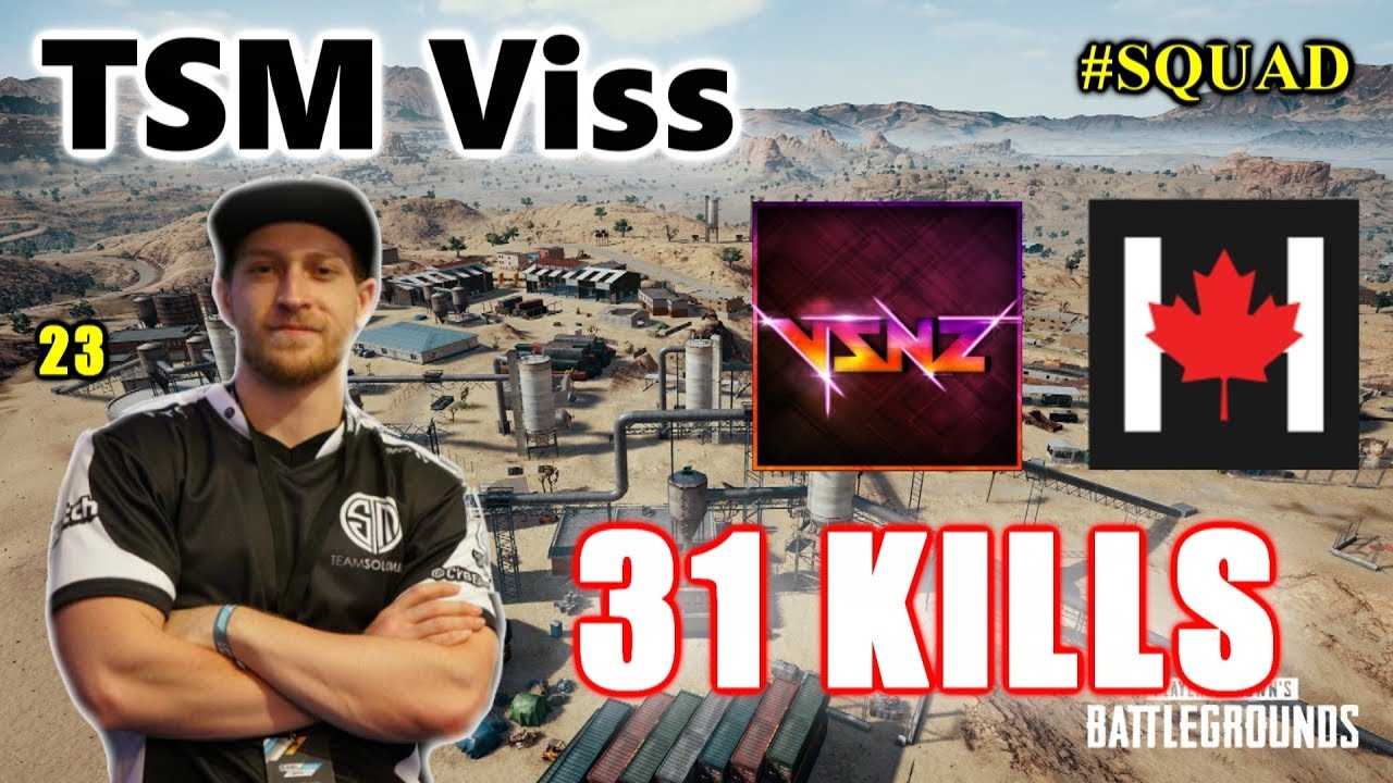 PUBG - TSM Viss, Halifax & Vsnz - 31 KILLS #SQUAD - YouTube
