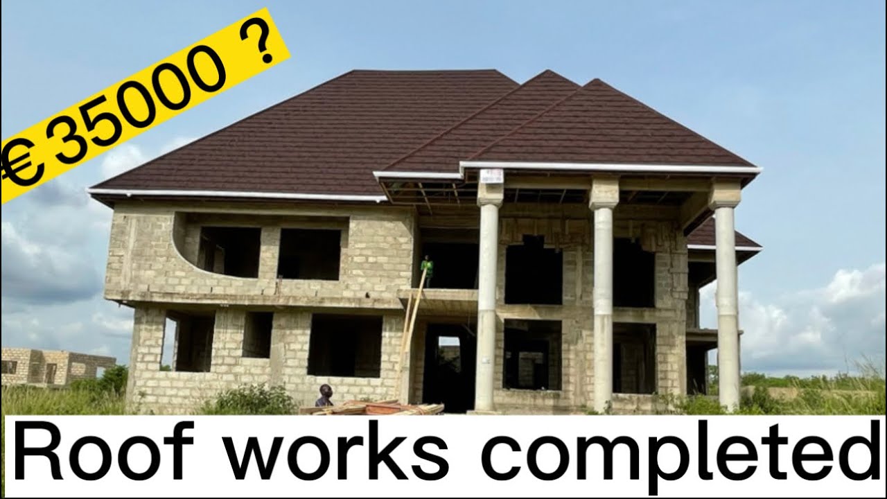 Building in Ghana || The roof work is completed and it looks marvelous ...