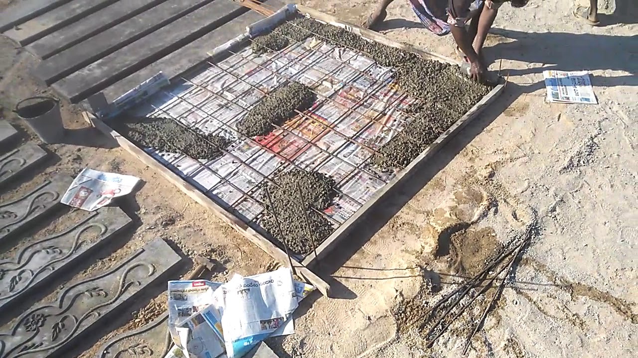 2 Meter * 2 Meter Reinforcement Concrete Steel Structured Slabs making ...
