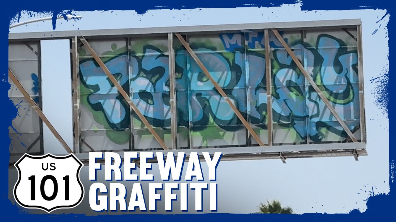 L.A. FREEWAYS GETTING CRUSHED - Graffiti Paradise on the 101 in Los ...