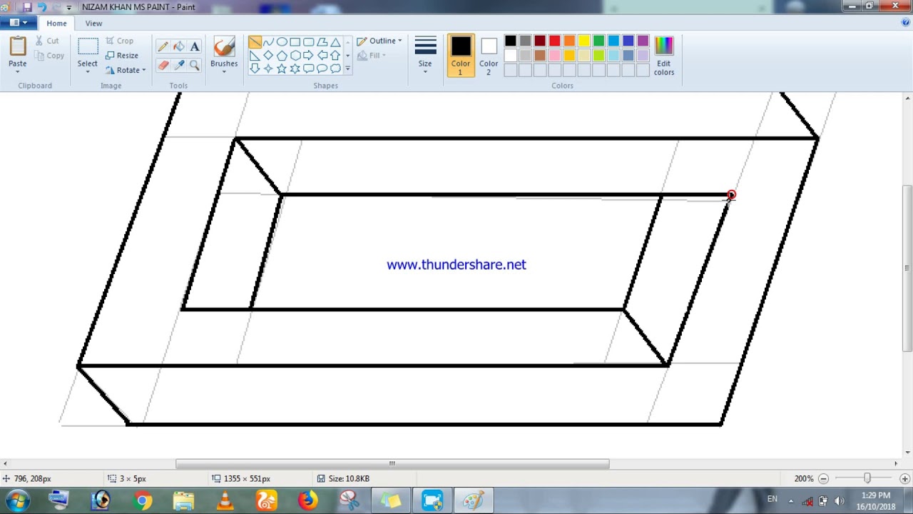 How To Draw The Impossible Rectangle Cool Optical Illusion By NIZAM ...