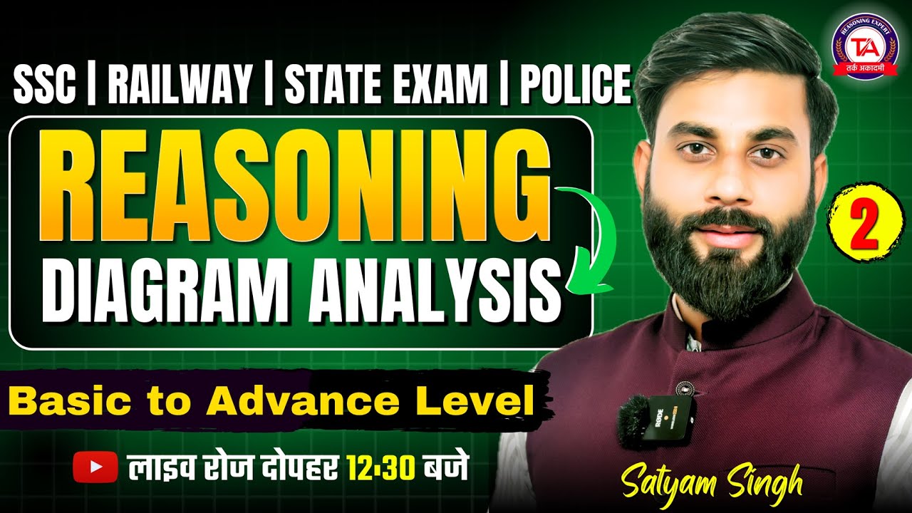 REASONING | DIAGRAM ANALYSIS | CLASS - 02 | REASONING BY SATYAM SINGH|# ...