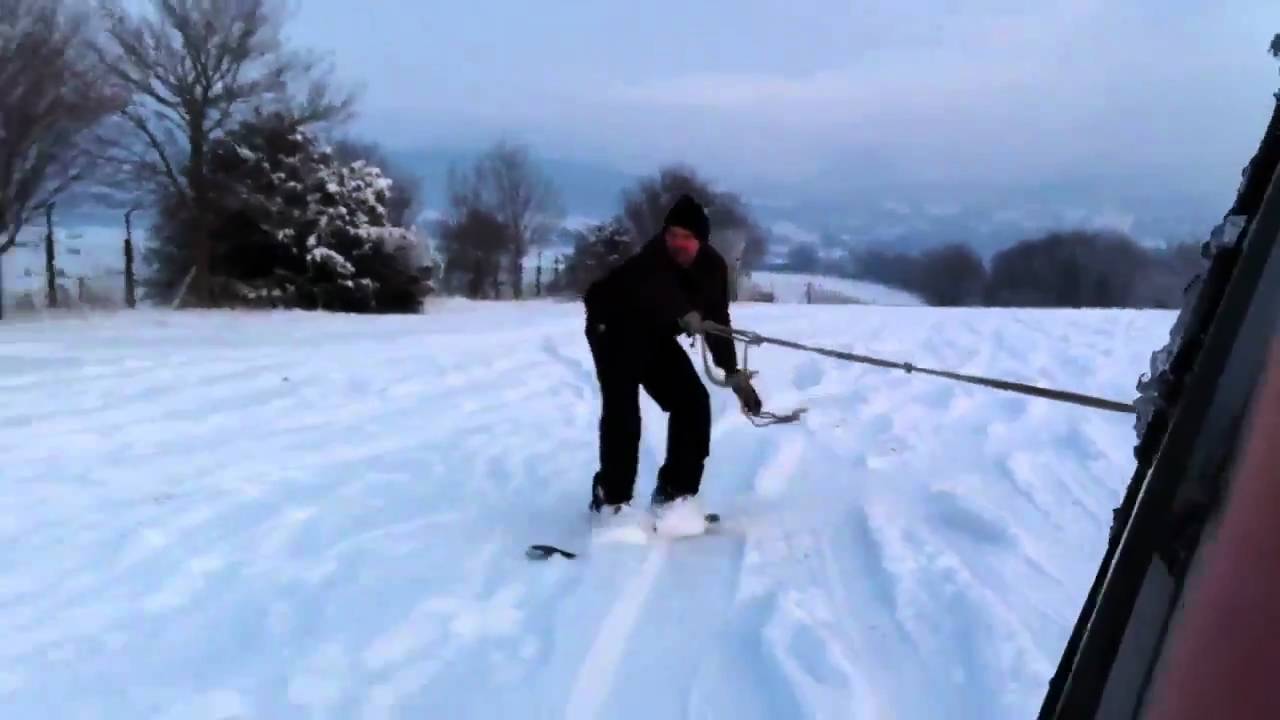 Snow surfing - YouTube
