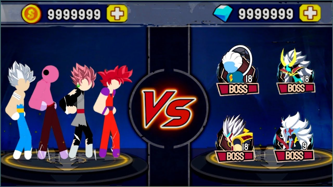 Stickman Warriors Story Mode | Goku SSJ God & Jiren vs Whis & Beerus ...