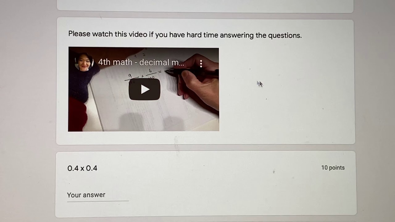 Use google form to practice - Measurements 4th math - YouTube