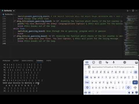 battleship code video - YouTube