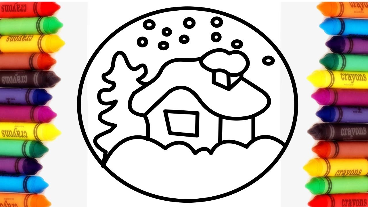 Drawing Snow house - Drawing and Coloring for kids - YouTube
