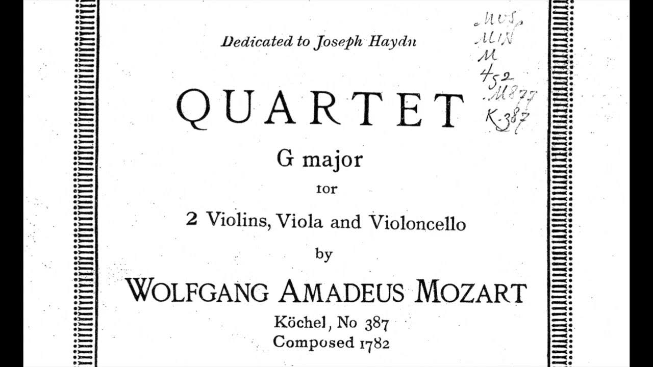 Mozart: String Quartet No. 14 in G Major, K. 387 - II. Andante cantabile (live) - YouTube